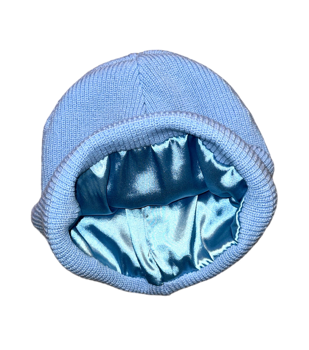 Satin Lined Beanie - UNC Blue – exaltclothing